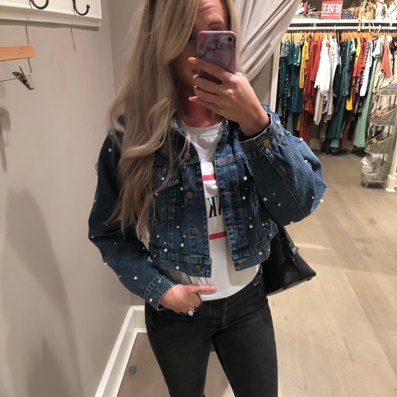 Jackets & Coats | Rebel Girl Pearl Denim Jacket | Poshmark